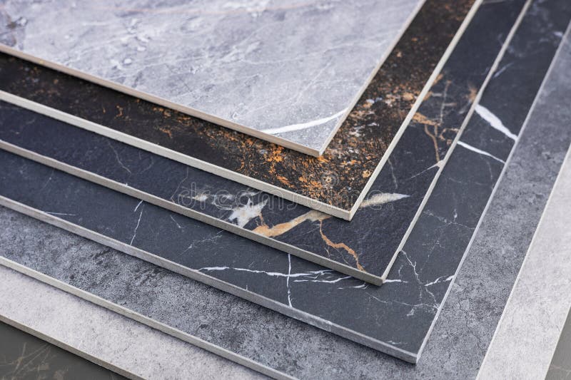 Colored Samples of Ceramic Tiles for Kitchen or Bathroom Interior ...