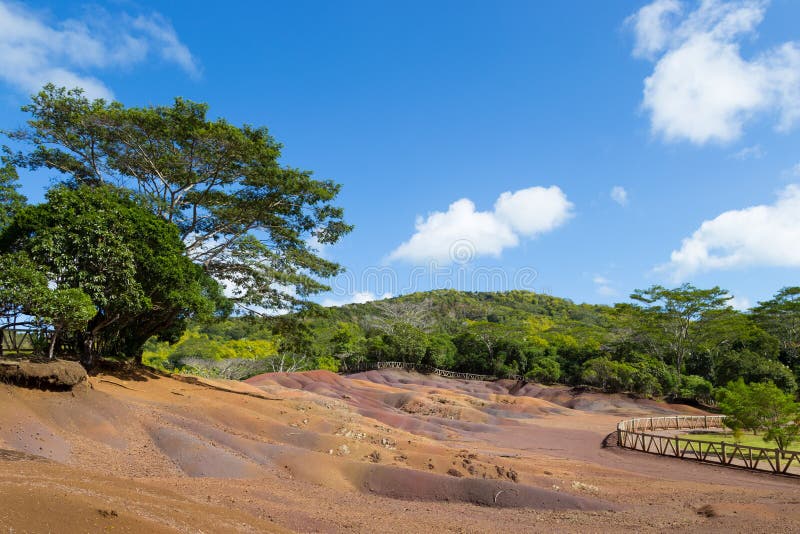 Colored sands of Mauritius stock photo. Image of climate - 41586934