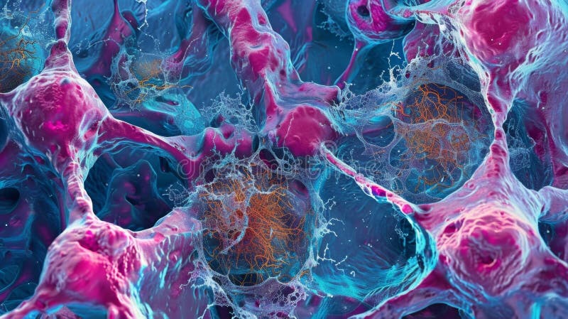 A Colored Scanning Electron Micrograph of Apoptotic Cells Exhibiting ...