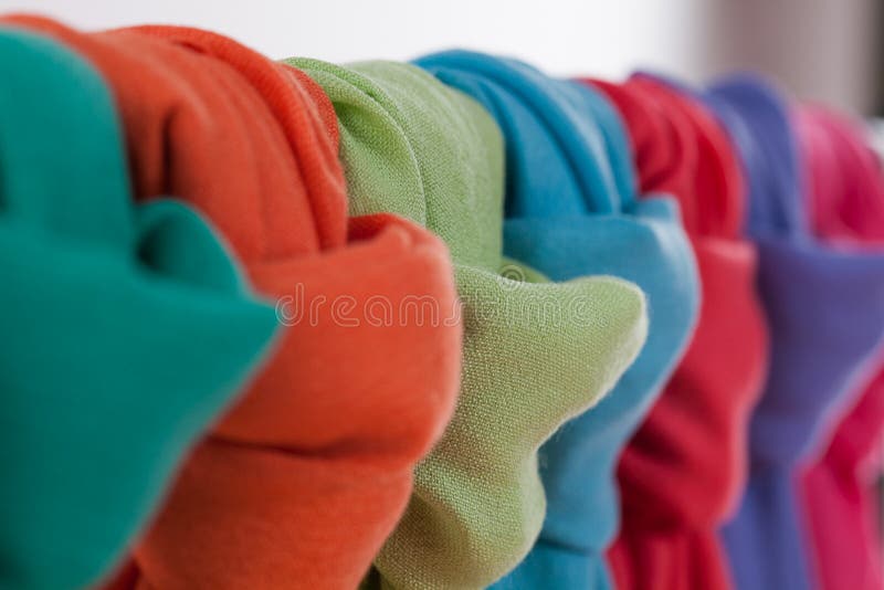 Colored scarves stock photo. Image of colors, feminine - 50789198