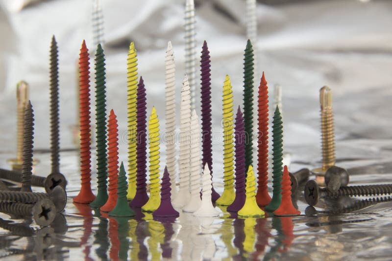 Colored screws stock image. Image of construction, service - 62777217