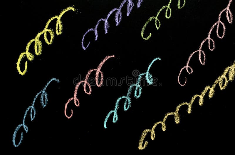 Colored Scribbles Pattern on Chalkboard Stock Photo - Image of ...