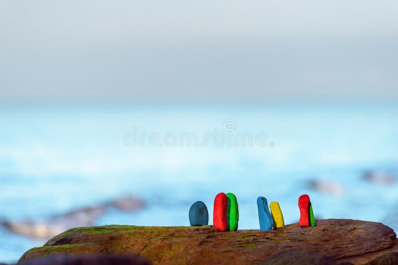 Colored sea stones stock photo. Image of colorful, creative - 80662556
