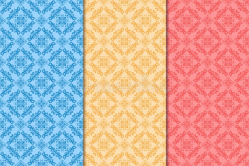 Colored Seamless Background. Floral Pattern Stock Vector - Illustration ...