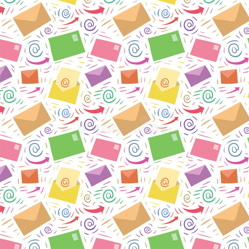 Tax Email Pattern Seamless Vector Stock Vector - Illustration of ...