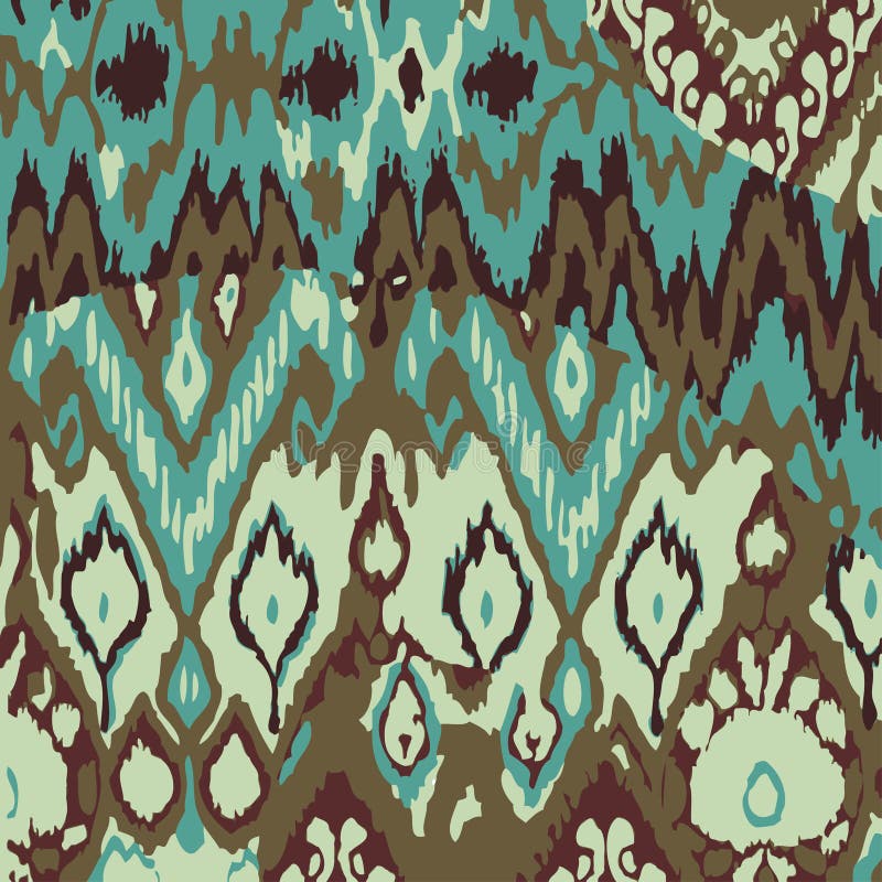 Colored Seamless Ethnic Print Pattern Vector Stock Vector ...