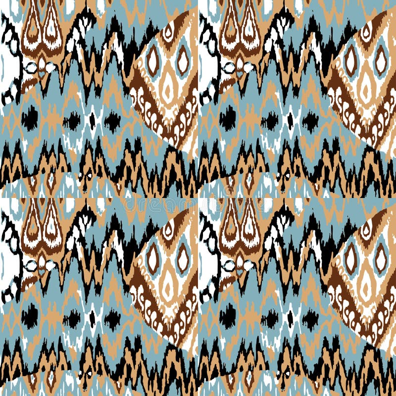 Colored Seamless Ethnic Print Pattern Vector Stock Vector ...