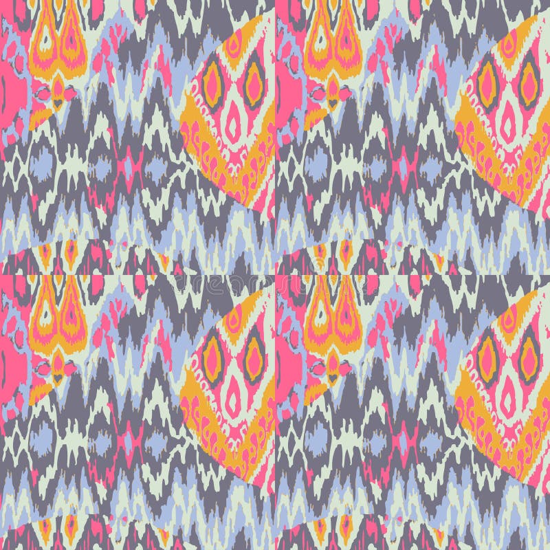 Colored Seamless Ethnic Print Pattern Vector Stock Vector ...