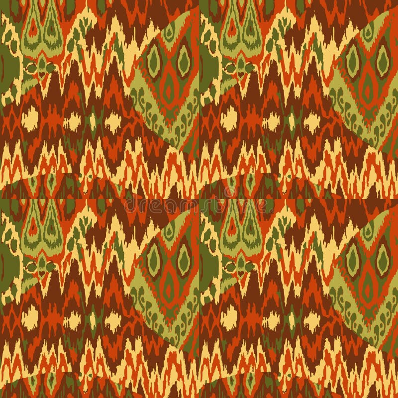 Colored Seamless Ethnic Print Pattern Vector Stock Vector ...