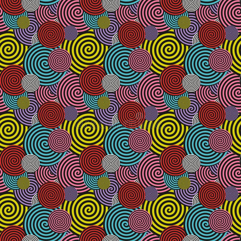 Colored Seamless Pattern. Abstract Psychedelic Art Background Stock ...