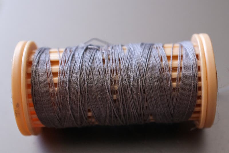 Colored Sewing Thread Reels on Fabric Stock Image - Image of colorful ...