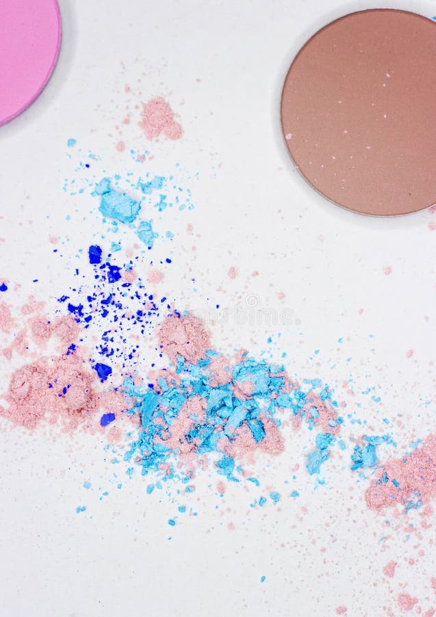 Colored Shadow for Professional Make-up on White Stock Image - Image of ...