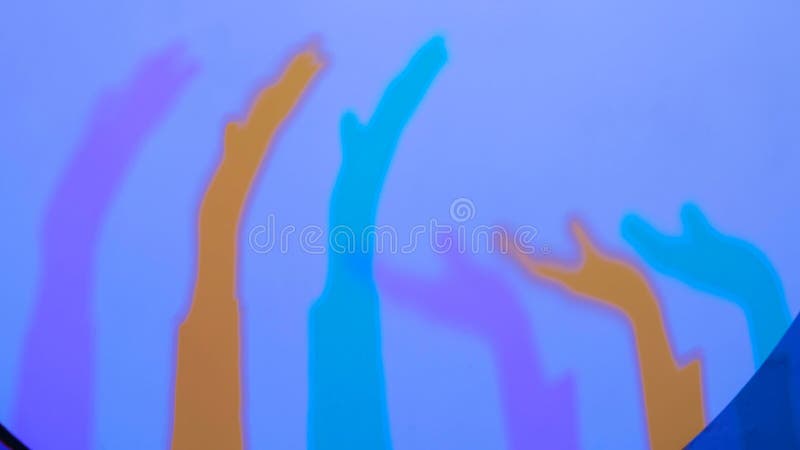 Colored Shadows of Woman Hands Stock Photo - Image of dance, refraction ...