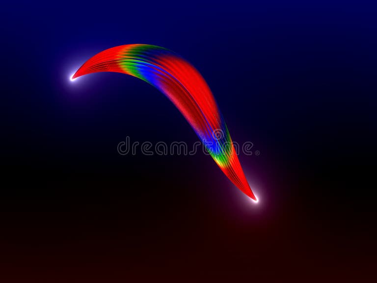 Amorphous Body Illuminated at Two Ends Stock Illustration ...