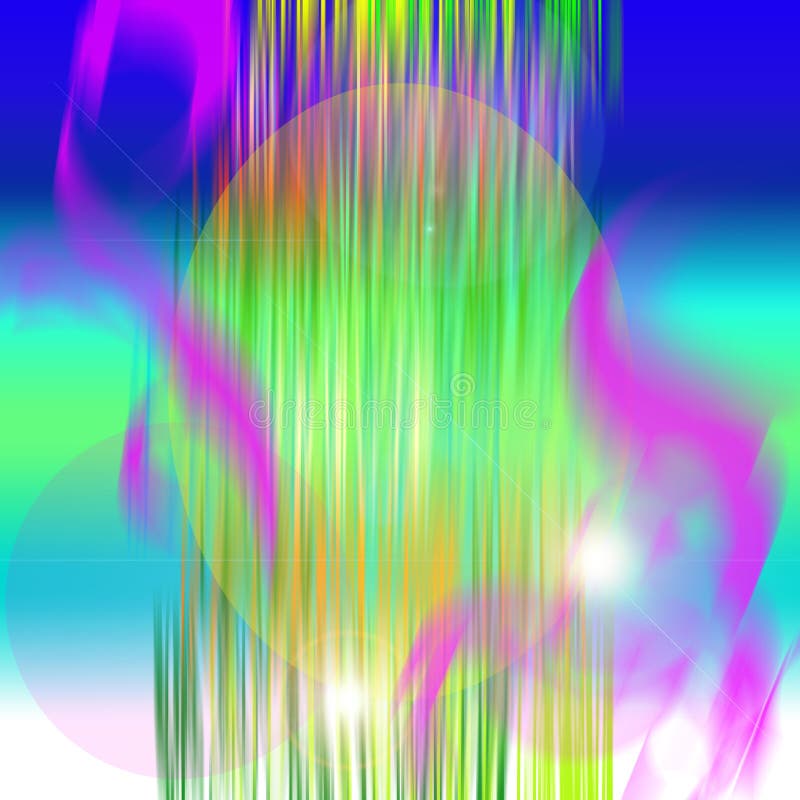 Colored Shapes And Lines With Glowing Lights Stock Illustration ...