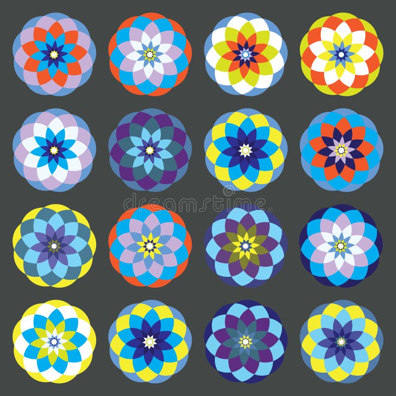 Colored Shapes Set 2 stock vector. Illustration of design - 46716474
