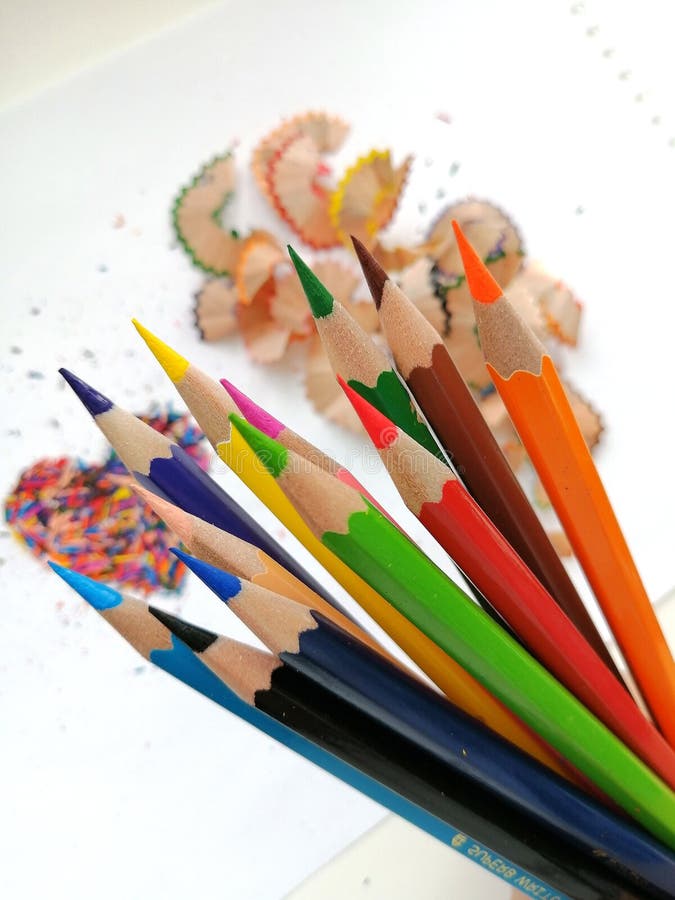Colored sharp pencils stock photo. Image of colored - 210776738