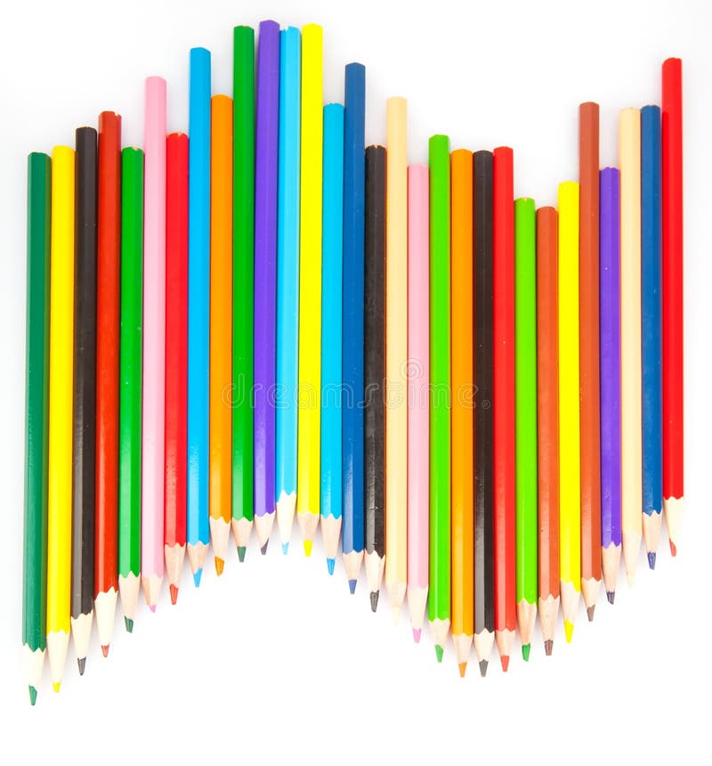Colored sharp pencils stock image. Image of erase, sharp - 32759269