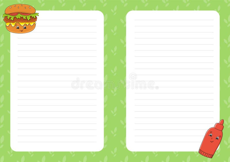Colored Sheet Template for Notes. Paper Page for Journal, Notebook ...