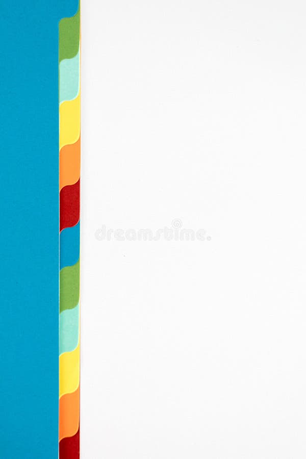 Colored Sheets with Tabs for Use in File Folders, Separators, Paper ...