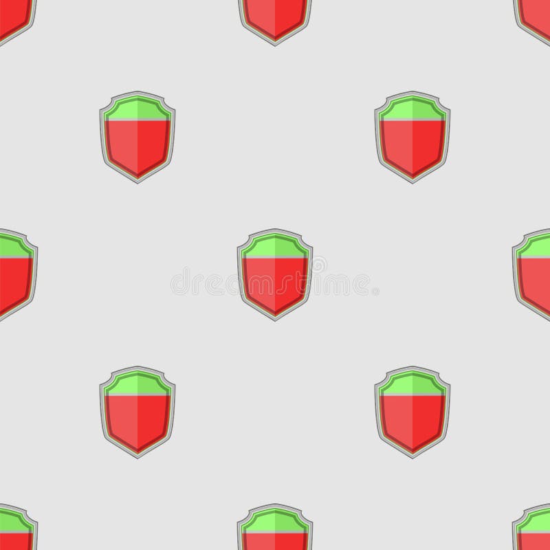 Colored Shield Seamless Pattern Stock Illustration - Illustration of ...