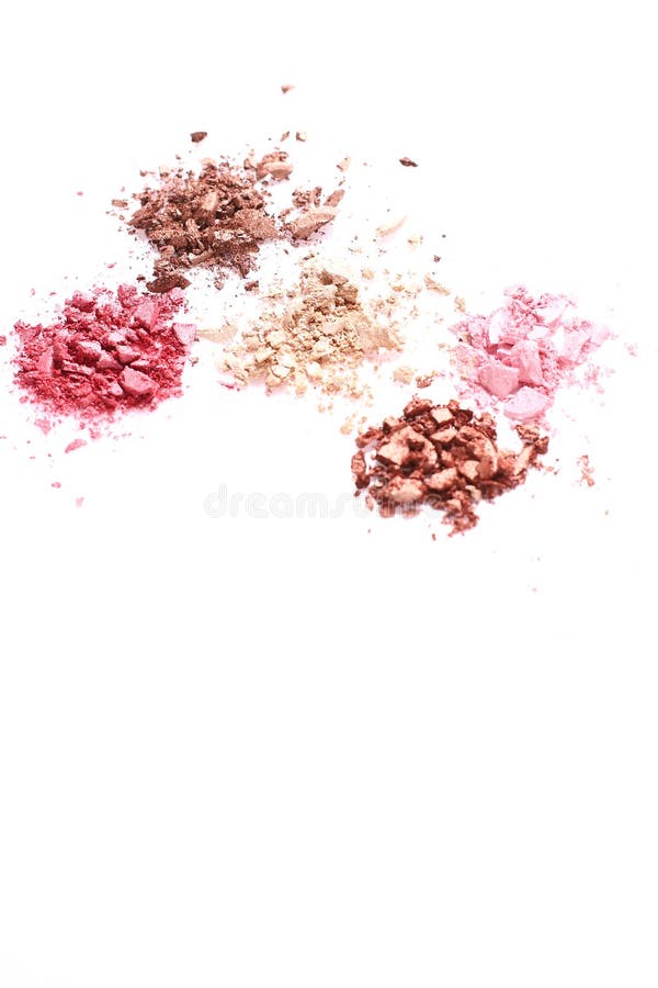 Colored Eye Shadow Set, Broken Sample Stock Image - Image of treatment ...