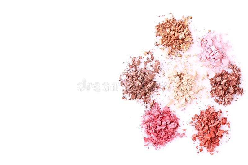 Colored Eye Shadow Set, Broken Sample Stock Image - Image of color ...
