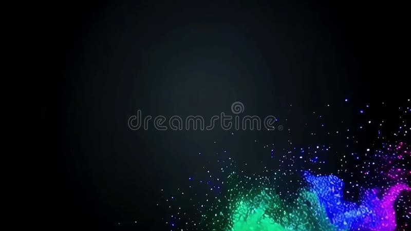 Colored Shiny Particles Flying in Loop of Light Rays, Abstract Creative ...