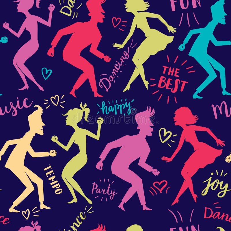 Dance_pattern2 stock vector. Illustration of dancer - 120377749