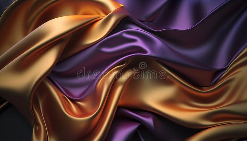 Colored Silk Surface with Folds. Abstract Background Ai, Generative ...