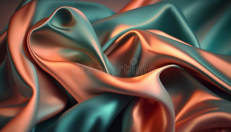 Colored Silk Surface with Folds. Abstract Background Ai, Generative ...