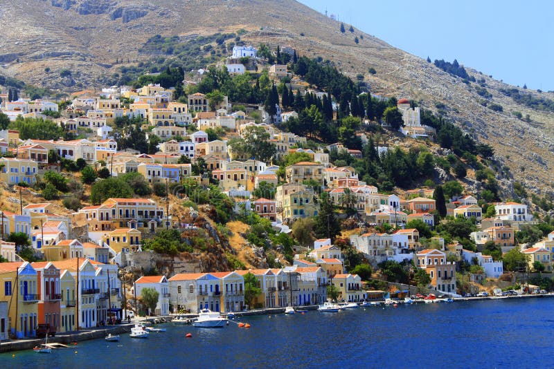 Simi Island stock photo. Image of house, turistic, island - 20002628