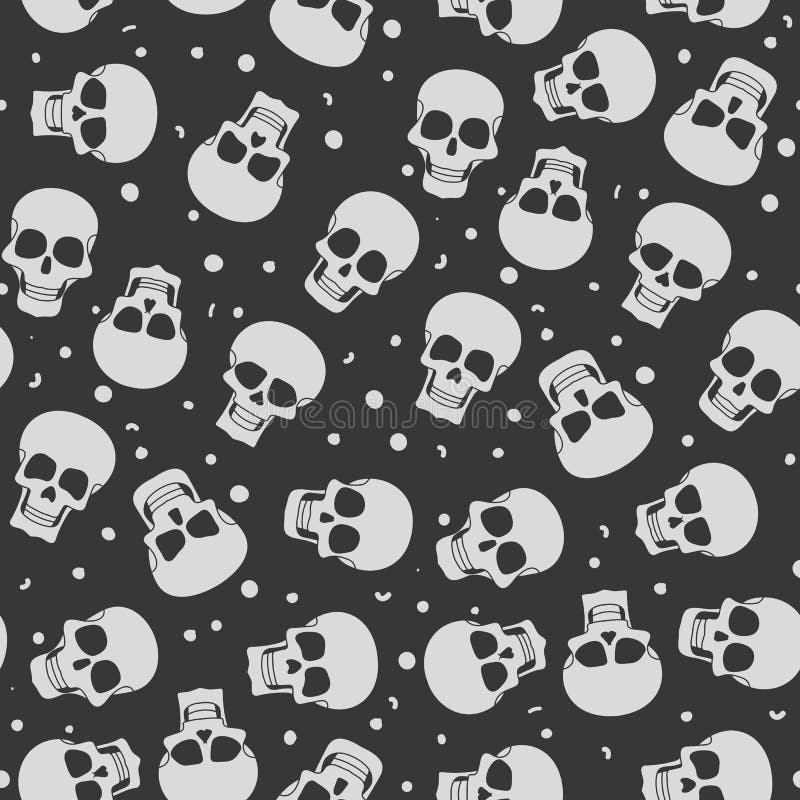 Colored skul pattern stock vector. Illustration of creepy - 78198685