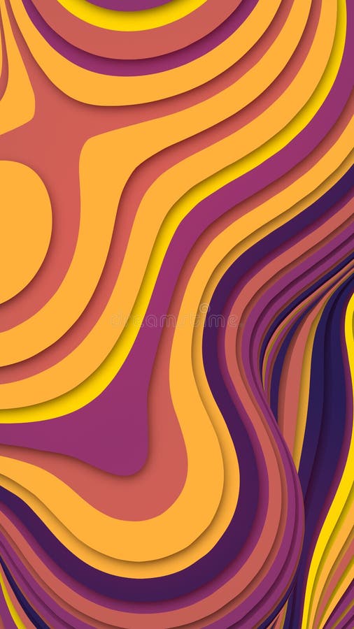 Colored Sliced Shape. Computer Generated Abstract Geometric 3D Render ...