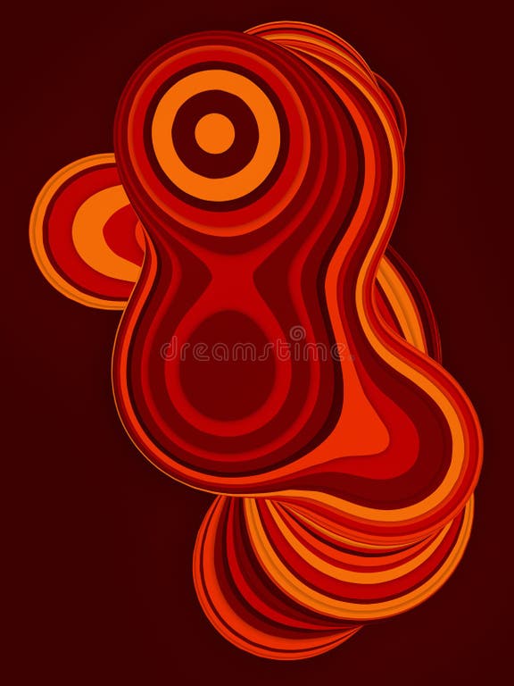 Colored Sliced Shape. Computer Generated Abstract Geometric 3D Render ...