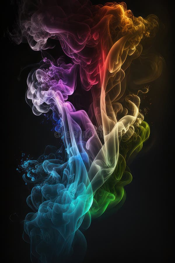 Colored Smoke. Abstract Vertical Background Stock Illustration ...