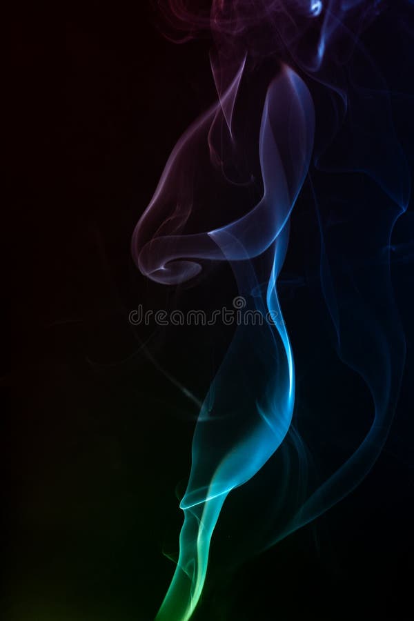 Smoke Flow with Air on Fire Flame. White Glowing Light Dust and Smoke ...