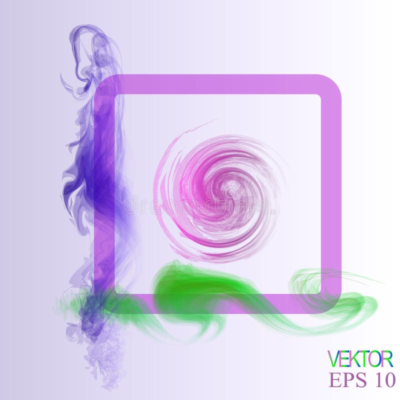 Colored smoke and frame stock illustration. Illustration of banner ...