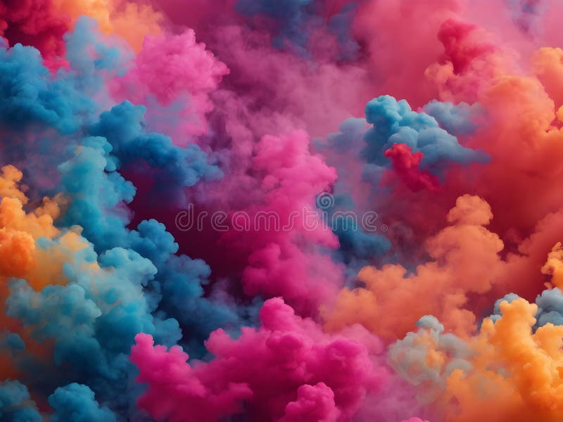 Colored Smoke Seamless Pattern Stock Illustration - Illustration of ...