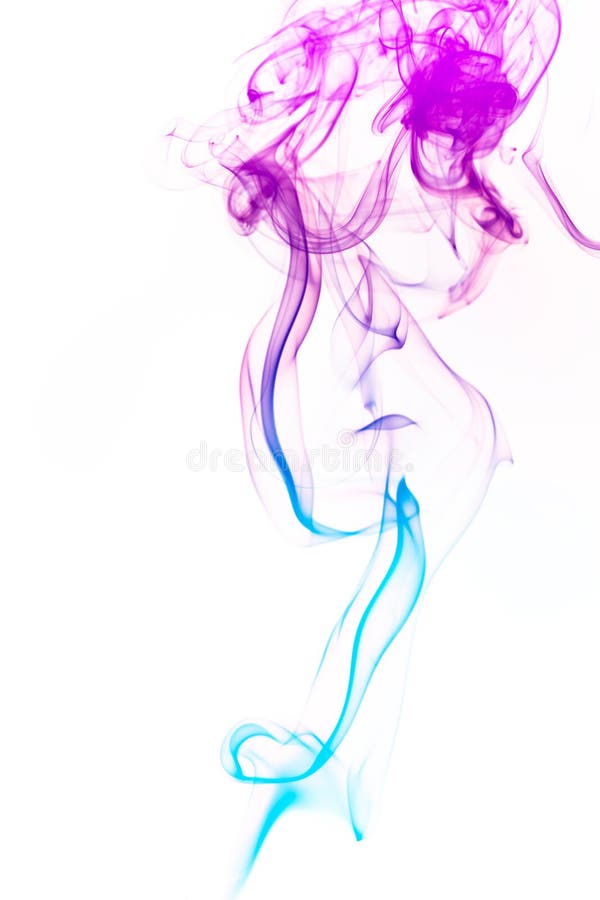 Colored Smoke on White Background Stock Image - Image of creativity ...