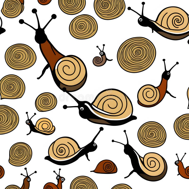 Colored Snails, AI-Generatet Stock Illustration - Illustration of colorful, mollusks: 295823504