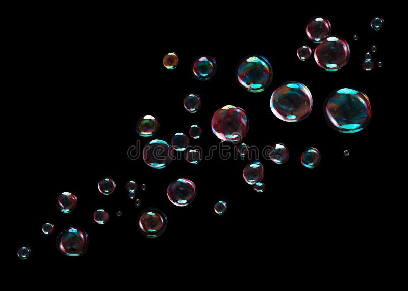 Bubbles on Black Background Stock Image - Image of blackbackground ...