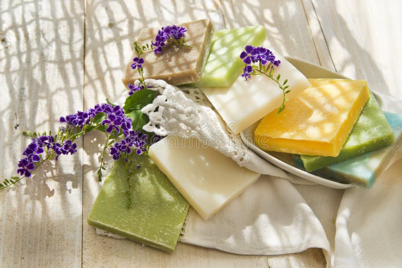 Colored Soap Flakes stock photo. Image of orange, stack - 33566498