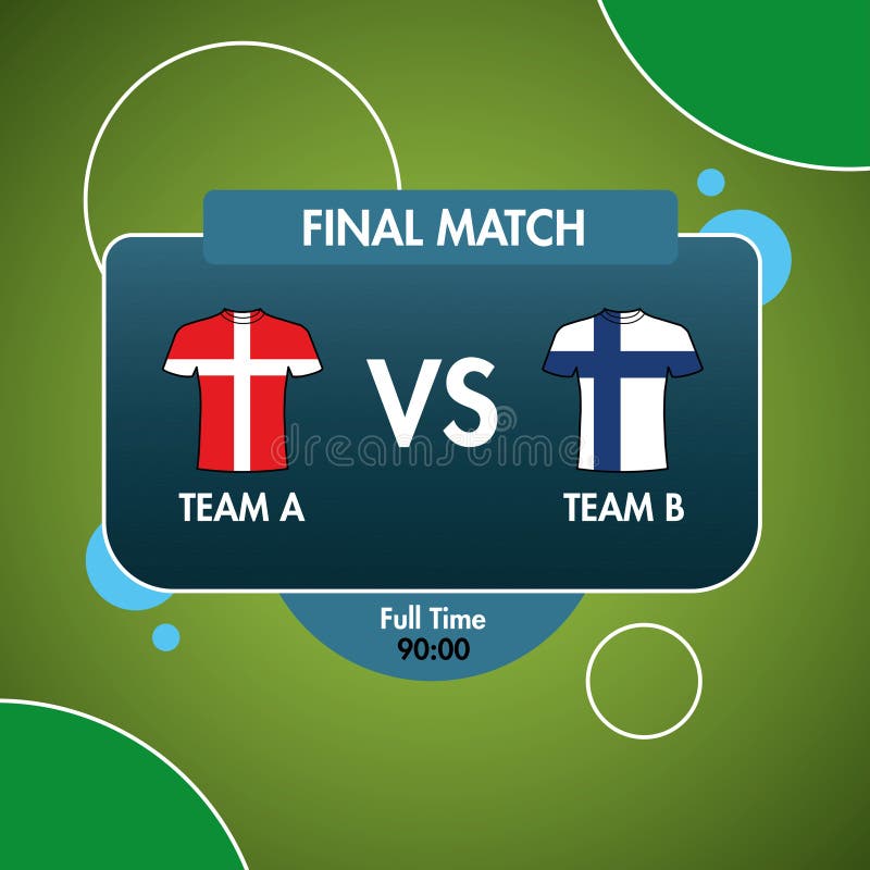 COlored Soccer Final Match Template Vector Stock Illustration ...