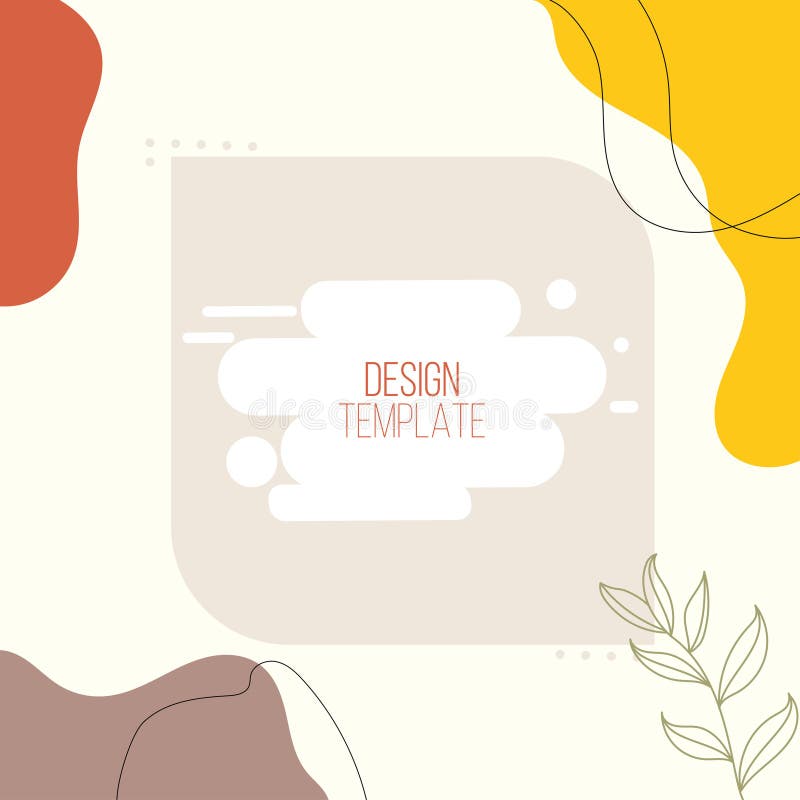 Colored Social Media Template Vector Stock Vector - Illustration of ...