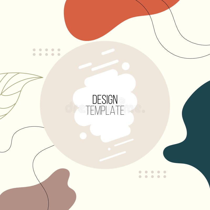 Colored Social Media Template Vector Stock Illustration - Illustration ...