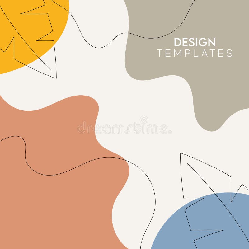 Colored Social Media Template Vector Stock Illustration - Illustration ...