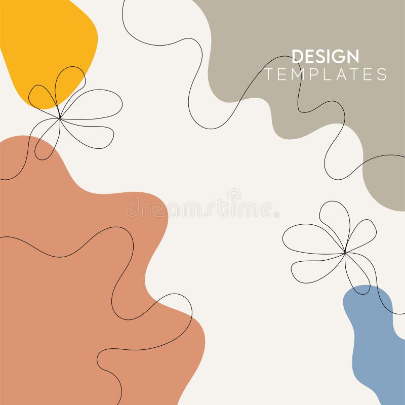 Colored Social Media Template Vector Stock Illustration - Illustration ...