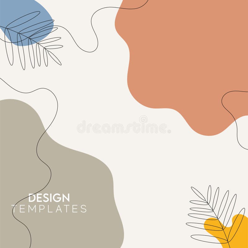 Colored Social Media Template Vector Stock Illustration - Illustration ...