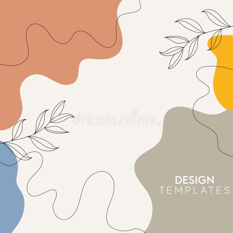 Colored Social Media Template Vector Stock Vector - Illustration of ...